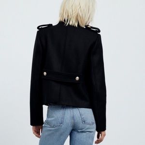 Zara | Jackets & Coats | Zara Gold Buttons Wool Jacket | Poshmark